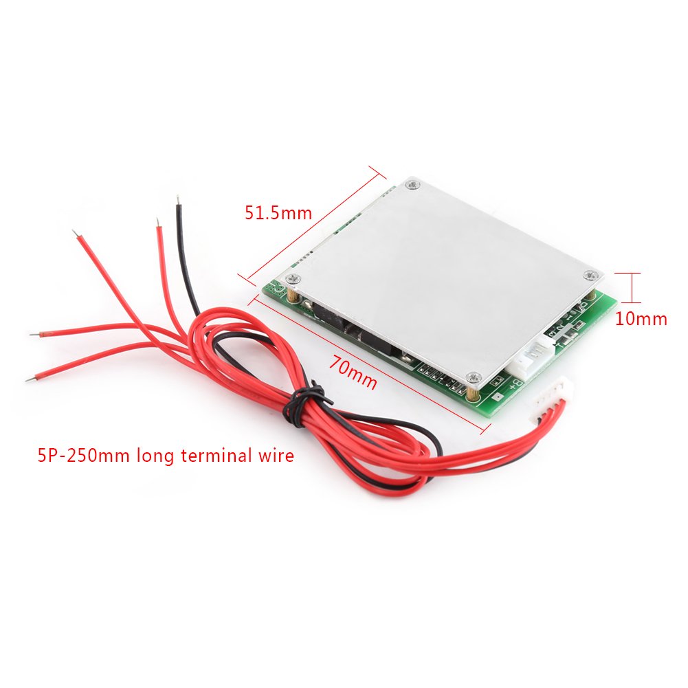 12V 100A 4Series BMS Protection Board with Balancing with Overcharge/Overdischarge/Overcurrent/Short Circuit Protection for LiFePO4 Battery Pack