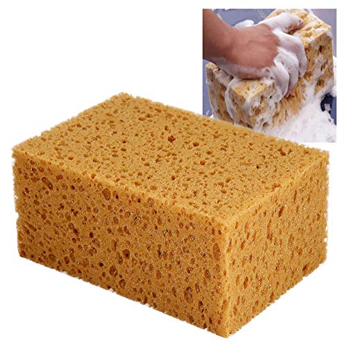 10Pcs Hlyjoon Square Shape Double-Faced Sponge Scouring Pads Square Shape Handheld Nonslip Sponge Washing Cleaner Tool for Car Auto Motorcycle(1 Sell)