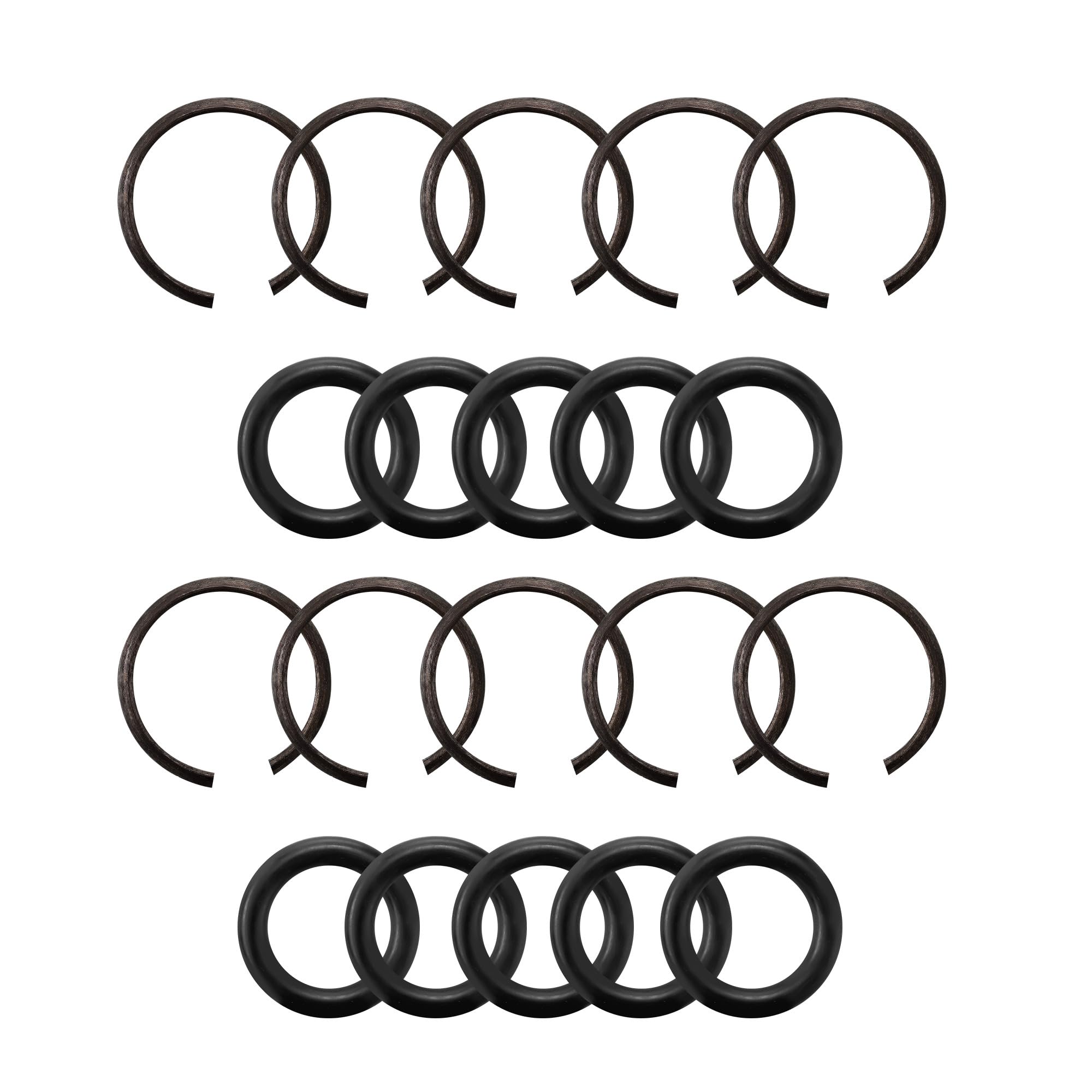 10 Packs 1/2" Impact Wrench Socket Retainer Rings with O-ring, Replacement Parts Compatible with IR, Snap-On, Chicago Pneumatic, Florida Pneumatics, and Air Cat Electric and Pneumatic Air Wrench