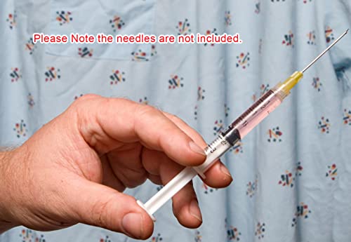 10 Pack 10ml/cc Plastic Luer Lock Syringe Large Syringes without Needle, Individually Wrapped, Tip Cap, for Scientific Labs, Measuring Liquid, Dispensing, Oil or Glue Applicator (10ML, LUER LOCK TIP)
