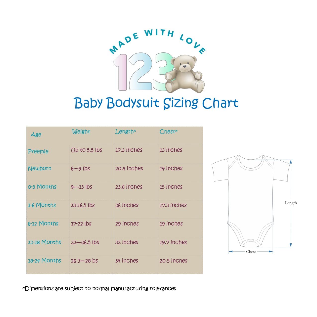123 Bear Baby Bodysuits Soft Cotton Spandex Long Sleeve and Short Sleeve (Black 2-Pack Long Sleeve, 0-3 Months)