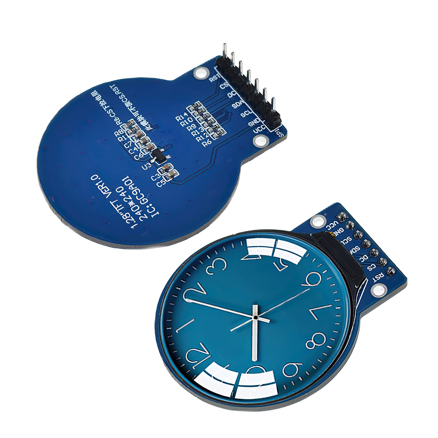 1.28 inch Round TFT LCD Display Module Round RGB IPS HD 240x240 Resolution GC9A01 Driver 4 Wire SPI Interface Adapter Board