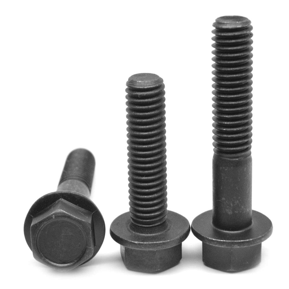 1/2-13 x 4 Coarse Thread Grade 8 Hex Flange Screw Alloy Steel Black Phosphate Pk 10