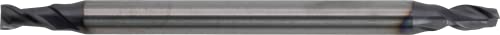 10 pcs Solid Carbide End Mills, Square Nose, Double End, TiAlN Coated, 3/32" Mill Diameter, 3/16" Length of Cut, 1-1/2" Overall Length, 2 Flute, Center Cutting