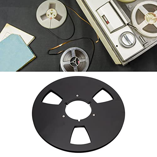 1/4 10 Inch Empty Tape Reel, Bend Resistant Recording Tape Reel Durable Empty Disc Opening Machine Parts Reel Tape (Black)