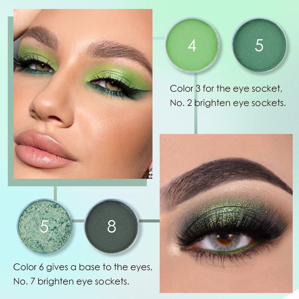 10 Girds Colorful Matte Shimmer Eyeshadow Palette for Eye Makeup,High Pigmented Eye Shadow Primers Powder Palet de sombras de ojos-