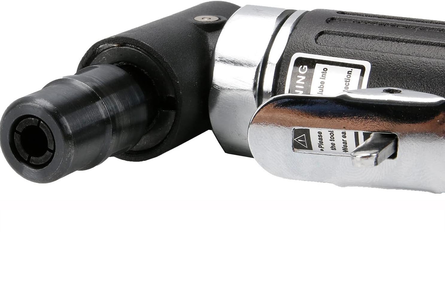 1/4 Angle Grinder, Air Angle Die Grinder Tool, 90° Pneumatic Tool with Collet and Wrenches, Rear Air Exhaust, Heavy Duty Cordless Grinder for Deburring, Polishing, Engraving