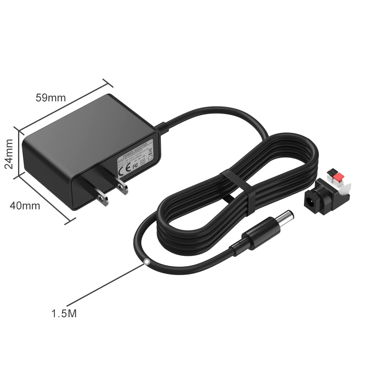 12V AC Power Adapter Supply Cable for Seagate External Hard Drive, HDD External Hard Drive, Seagate Srd00f2, Goflex Freeagent, WD Western Digital My Book External Hard Drive, 5FT Charger Cord