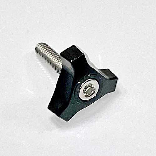 1/4"-20 x 1 Three Prong Clamping Thumb Screw Thumbscrew Thumb Screws Stainless Steel Standard/Coarse Plastic Knob Thumbscrew Stud 1" β with Hex Wrench - Built in USA - Pack of (10)