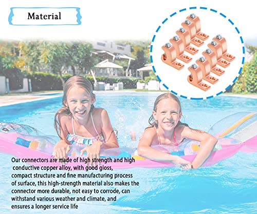 10 Packs Pool Bonding Lug with High Conductivity Copper Alloy, 4-14 Wire Range
