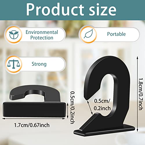 100 Pieces Scroll Hooks Home Decor Wall Poster Scroll Wall Hooks Hanging Hook for Exhibition Decor Office Decor Gallery Decor 1.7 cm/ Per Piece, Black