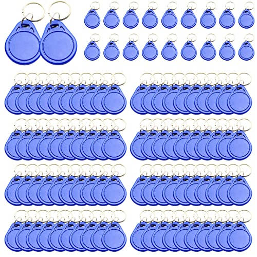 100 Pieces IC Keyfobs 13.56MHz UID RFID Key fob Token NFC Tags Rewritable RFID Writable Access Control Key Card for Entry Access Control System