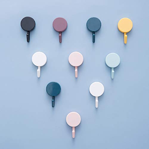 40 Pack ,Wall Hooks for Hanging, Self adhesive hooks Removable wall hangers Hooks for Office Bathroom Kitchen Waterproof and Oil Proof Without Nails