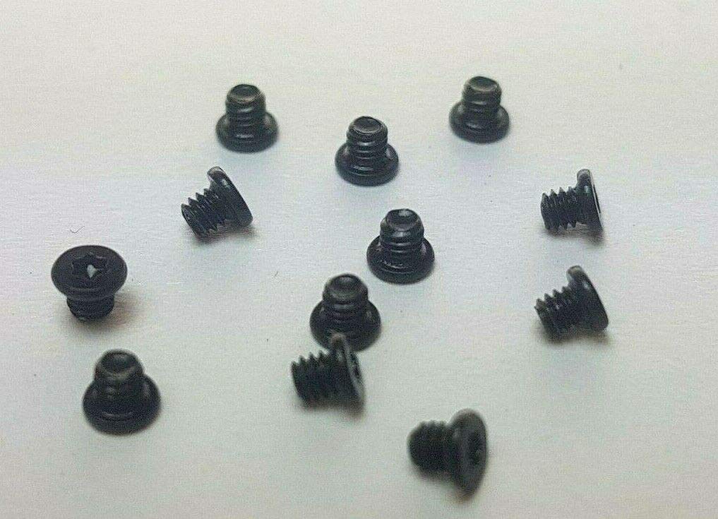 12x Small Black T5 Torx Screws M2x2mm Laptop Notebook New M2*2L+0.5 (3,0.4)