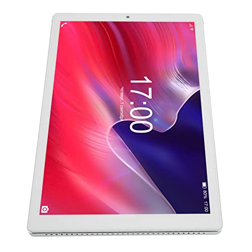 10 Inch Tablet, Silver HD 10 Tablet Octa Core 3 and 64G Memory for Daily for Travel (US Plug)