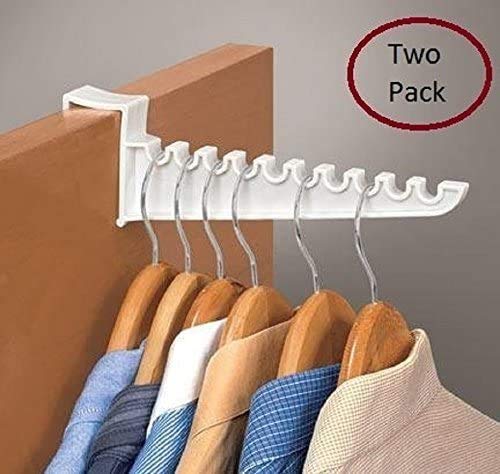 2 Pack Over Door Hook- 9" - for Laundry - Suits - Coats - Dresses - Space Saver - Keep Yourself Organized