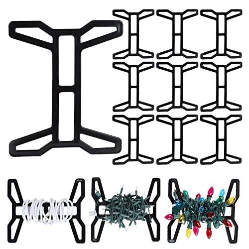 10 PCS Christmas Lights Storage Holder, Strong & Portable Extension Cord Holder Organizer Holiday Light Storage for All Purpose Light & Cord Wind Up, Cord Storage Reel for Cord Wire Hose Storage