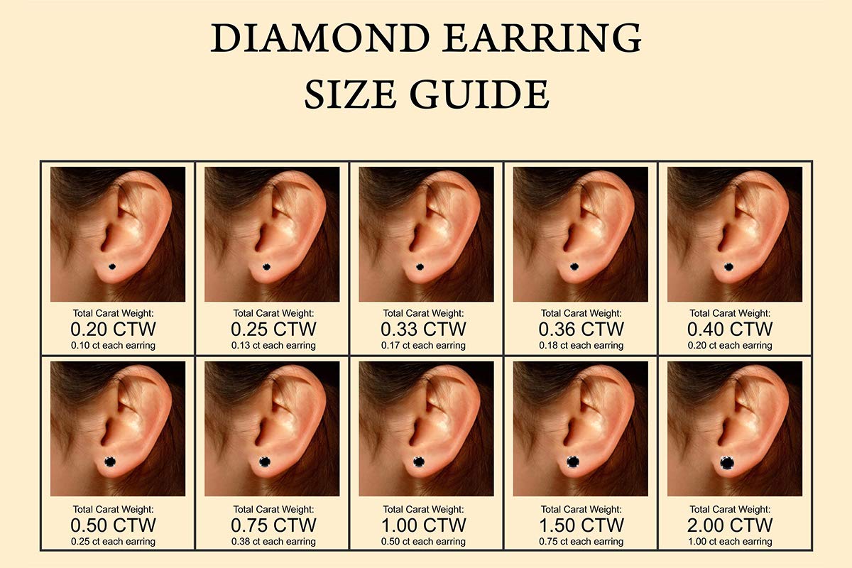 1/4 Carat CT Round Black Natural Diamond Friction Back Stud Earrings In 14k White Gold Delicate Jewelry For Womens And Mens (0.25 Cttw)