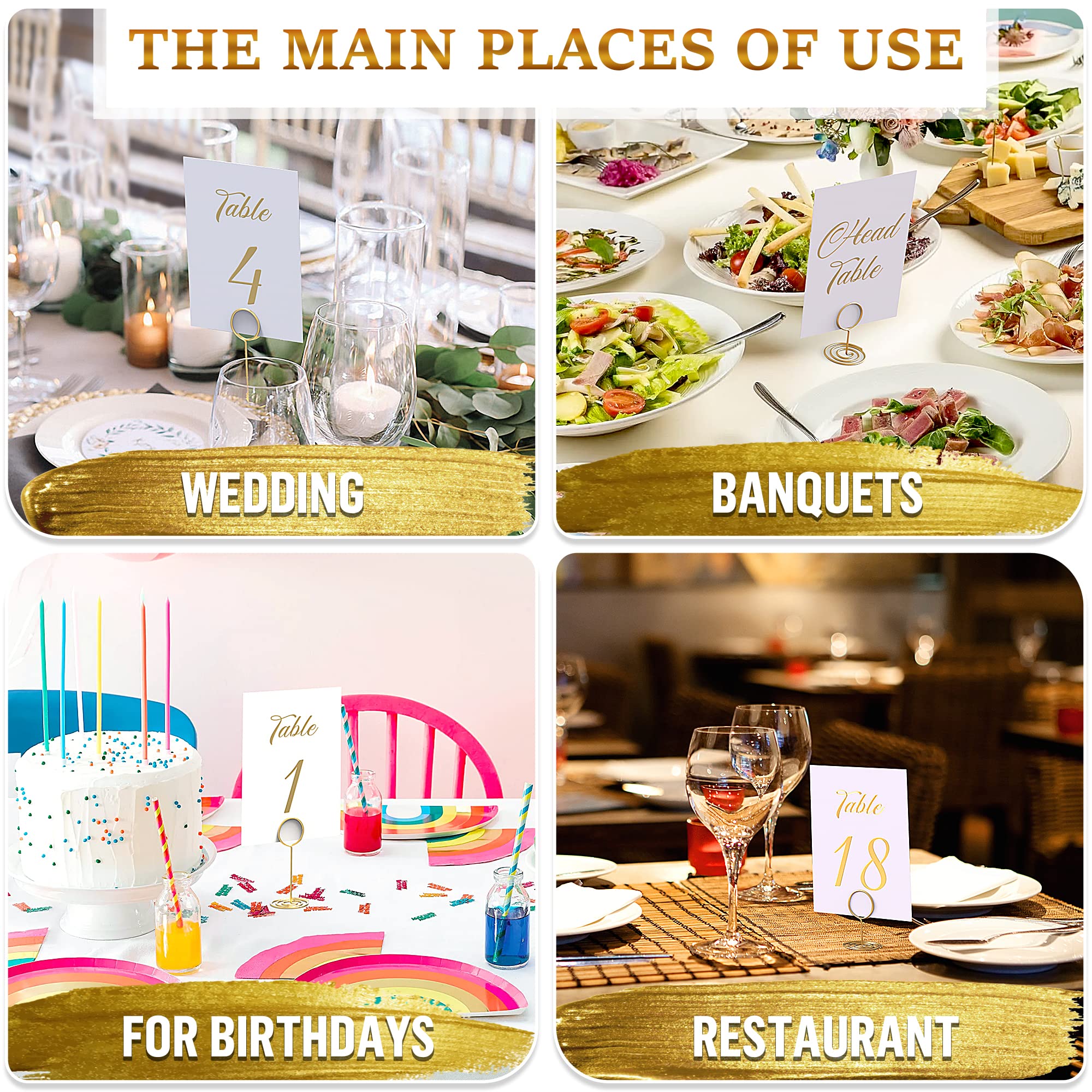 10 Pack Gold Reserved Table Signs & Gold Table Numbers 1-30 for Wedding Reception Party Restaurant - Gold Foil Wedding Table Numbers & Reserved Signs