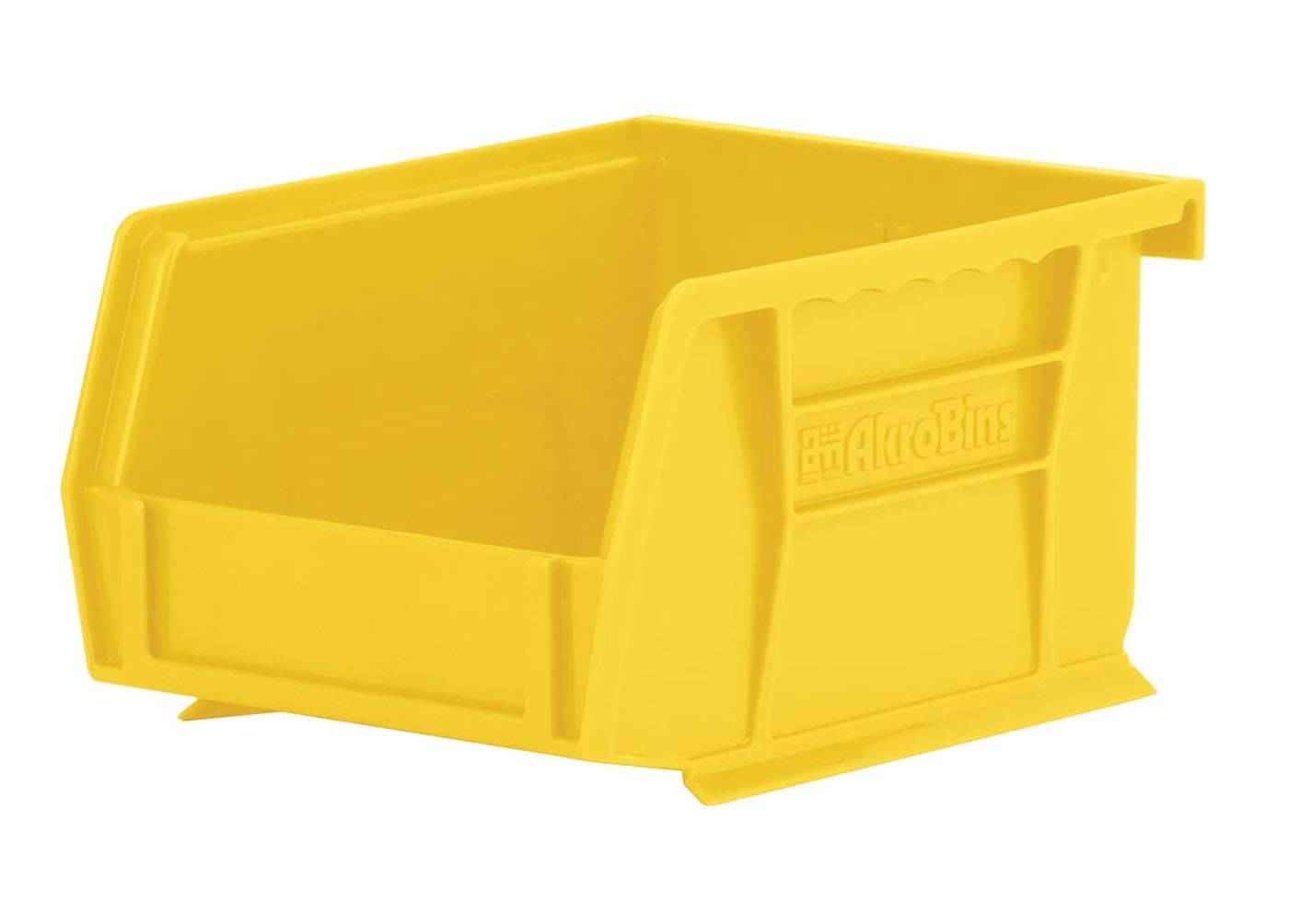 Akro-Mils 30136 Louvered Steel Wall Panel Garage Organizer, (36 x 19-Inch), Grey, (1-Pack) & 30210YEL AkroBins Plastic Storage Bin Hanging Stacking Containers, (5x 4x 3Inch), Pack of 24, Yellow