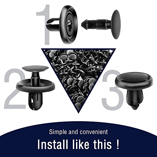 100PCS Car Clips Fasteners,Premium Nylon Push-in Fender Liner Clips for Car Accessories Replacement,Universal Car Push Retainer Clips #90467-07201 Compatible with Lexus Toyota Corolla