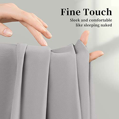 100% Egyptian Cotton Sheets King Size,1000 Thread Count Luxury Heavy Bed Sheets Set (Gray, King)