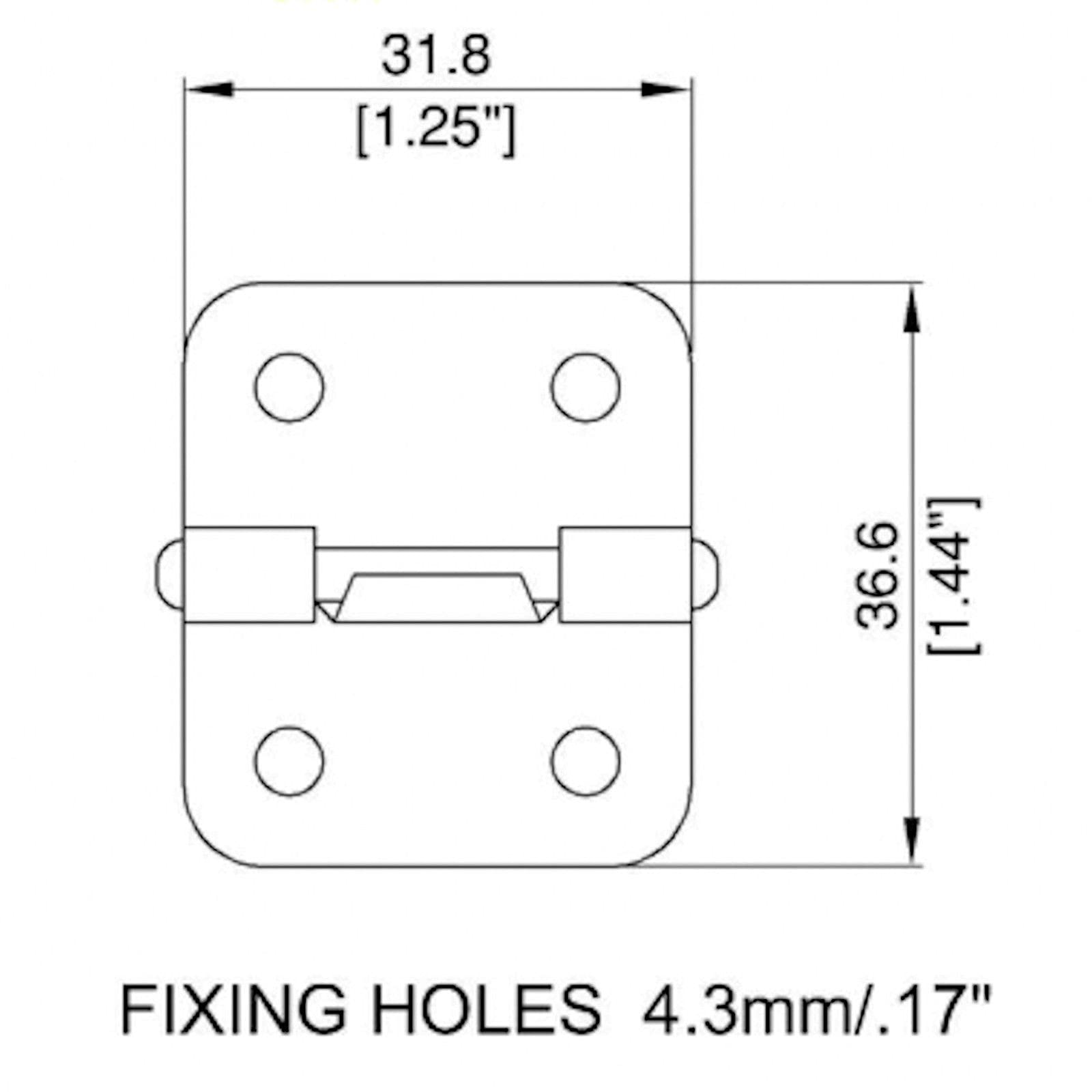 2 Pack Penn Elcom P0644K Take Apart/Lift Off Hinge Black Finish W/MTG. Screws