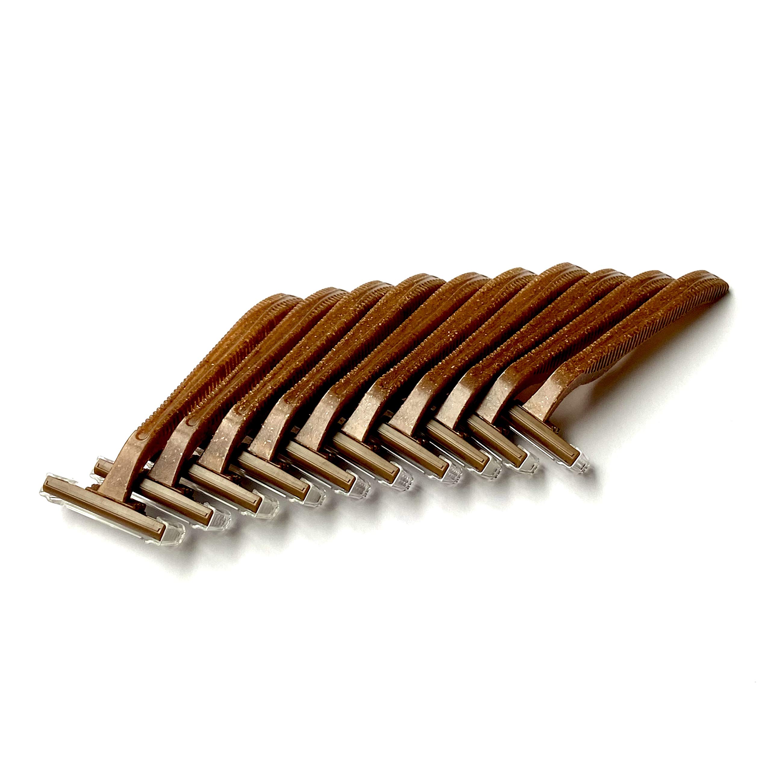 100 Twin Blade Disposable Razors Made of 35% Wheat Straw Fiber in Bulk - Professional or Home Use