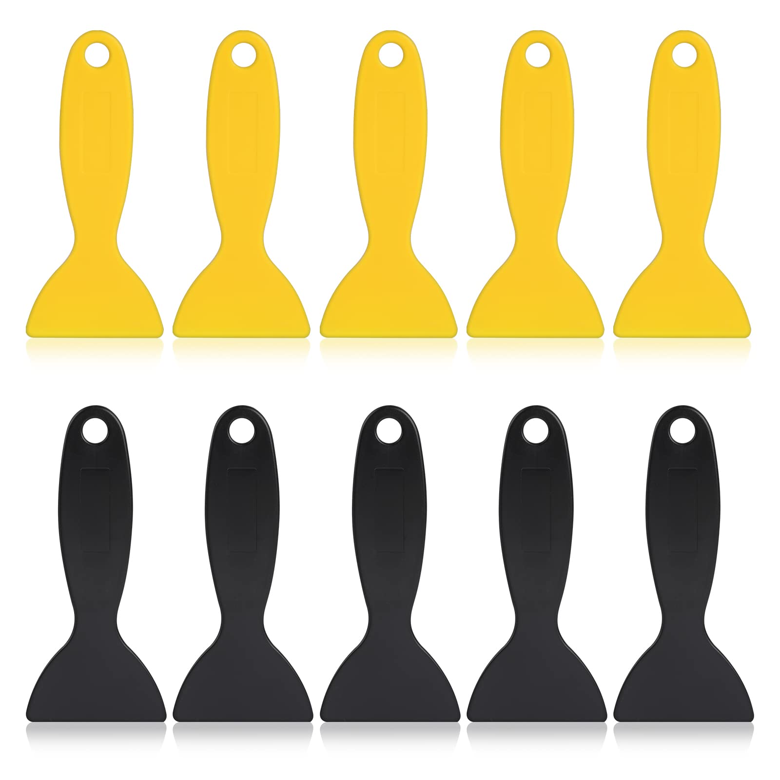 10 Pcs Plastic Scraper,Plastic Spatula Paint Scrapers Flexible Resin Scraper Putty Knife Air Bubble Remover Sticker Installation Tool for 3D Printing Resin Removal,Spackling,Patching,Decal,Wallpaper