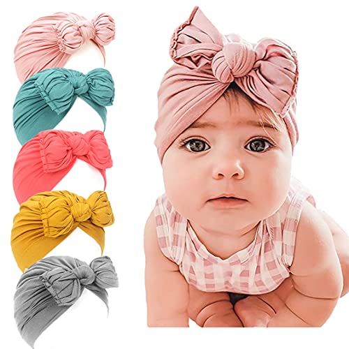 Weradau Baby-Girls Turban,Baby Girl Hat,Turban Hats for Infant Toddlers Girls, Baby Turban Hats with Bow Cap