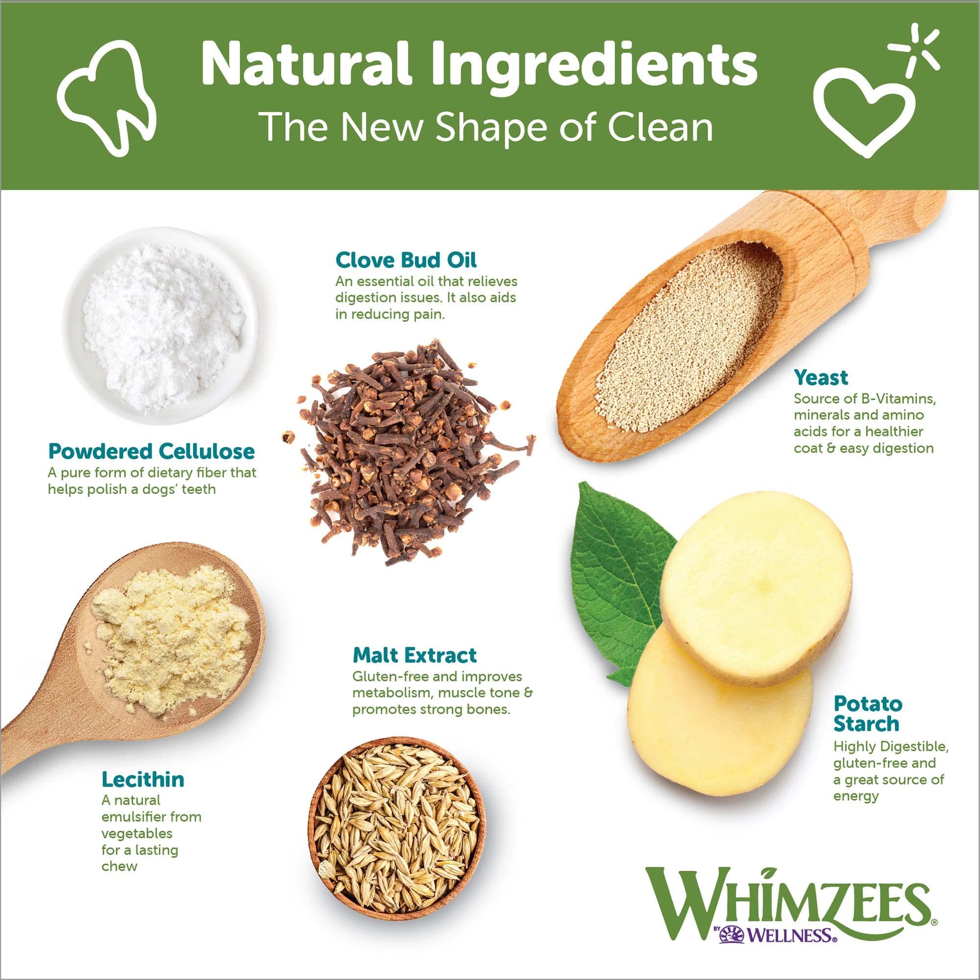 Whimzees Brushzees Dental Chews for Dogs (Large) and Veggie Sausage Dental Chews for Dogs (Large)
