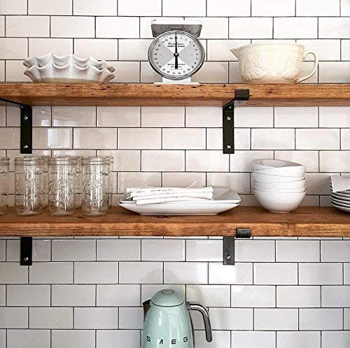 2 Pack - 11.25"Lx6"H Lip Shelf Bracket, Iron Shelf Brackets, Metal Shelf Bracket, Industrial Shelf Bracket, Modern Shelf Bracket, Shelving