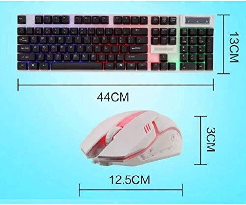 HJJWL Gaming Keyboard and Mouse, Keyboard and Mouse,2.4GHz Ultra Slim Full Size Rechargeable Keyboard and Mouse Combo for Windows, Laptop, Notebook, PC, Desktop, Computer (Color : Black)