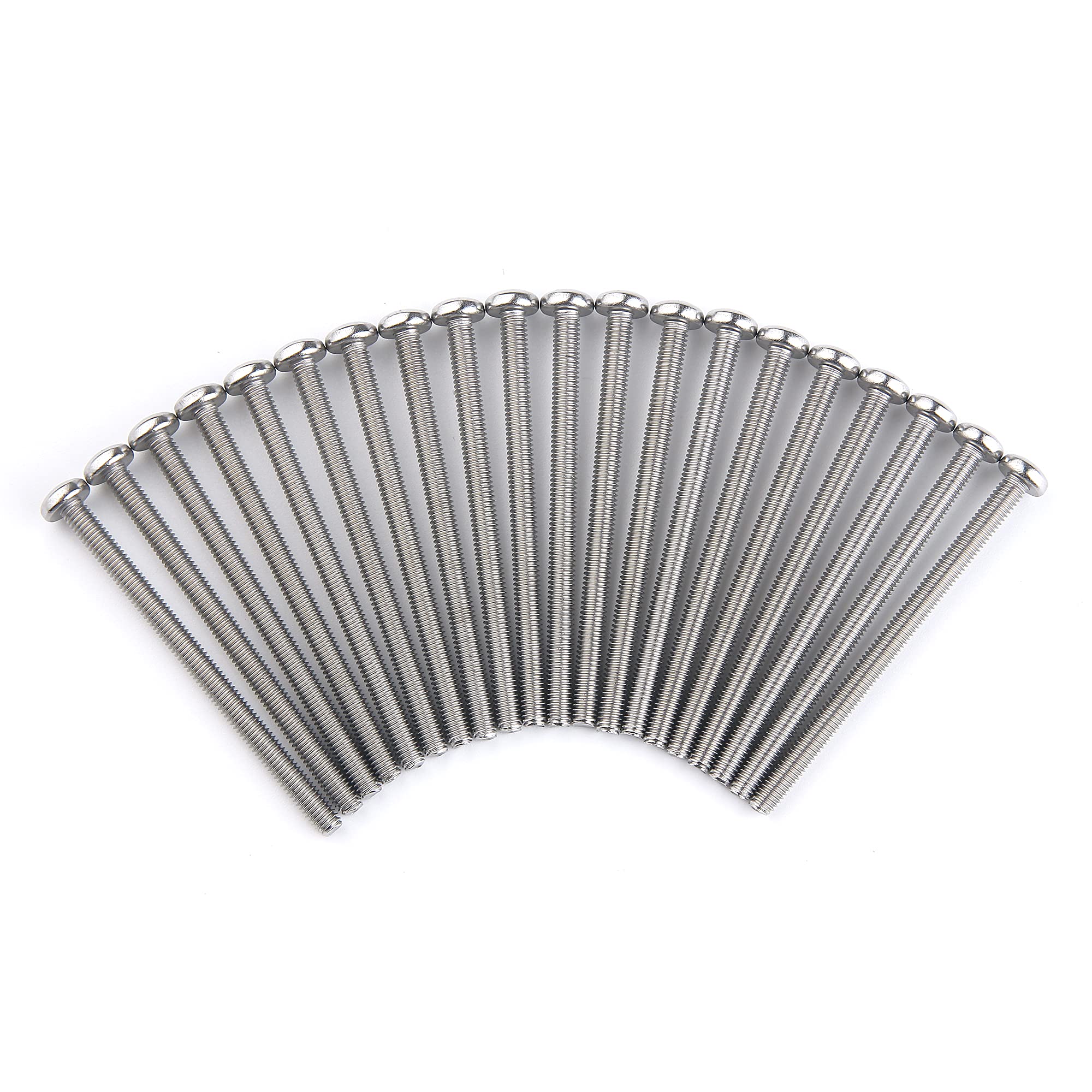 20-Pack M4 x 60mm Machine Screws, 304 Stainless Steel Phillips Head Bolts