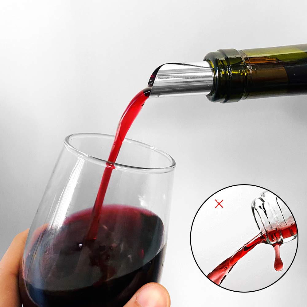 100pcs Silver Wine Pourer Drop Stopping Pour Disk Spout