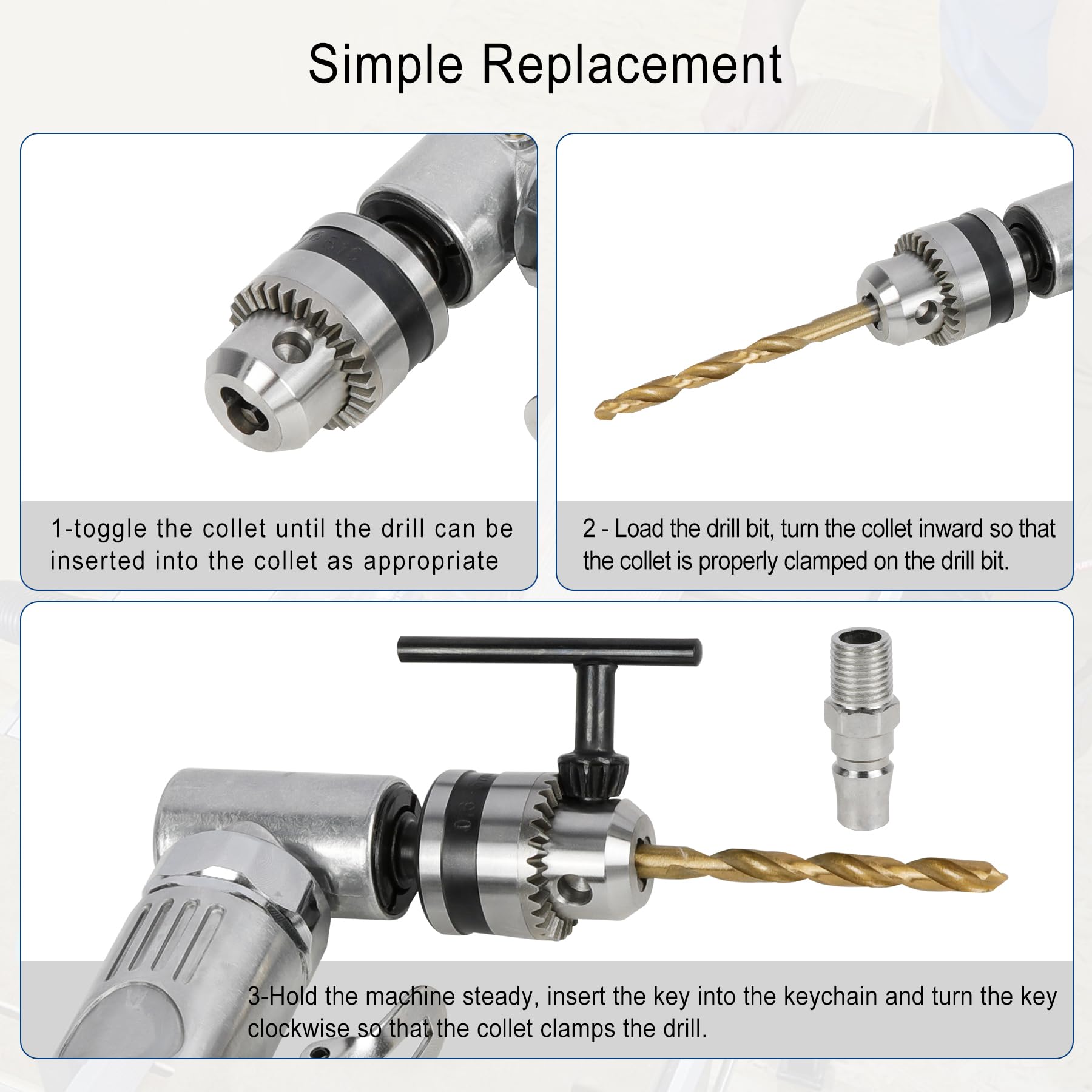 1/4'' 90 Degree Air Drill,Right Angle Drill,Pneumatic Pistol Drill, Pneumatic Drill,Pneumatic Drill, Tool Power Screwdriver Drill