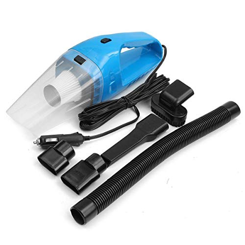 4000 PA Suction Portable Car Handheld Vacuum Dirt Cleaner Wet & Dry 12V 120W High Power Automotive Vehicle Auto Vac (Blue)