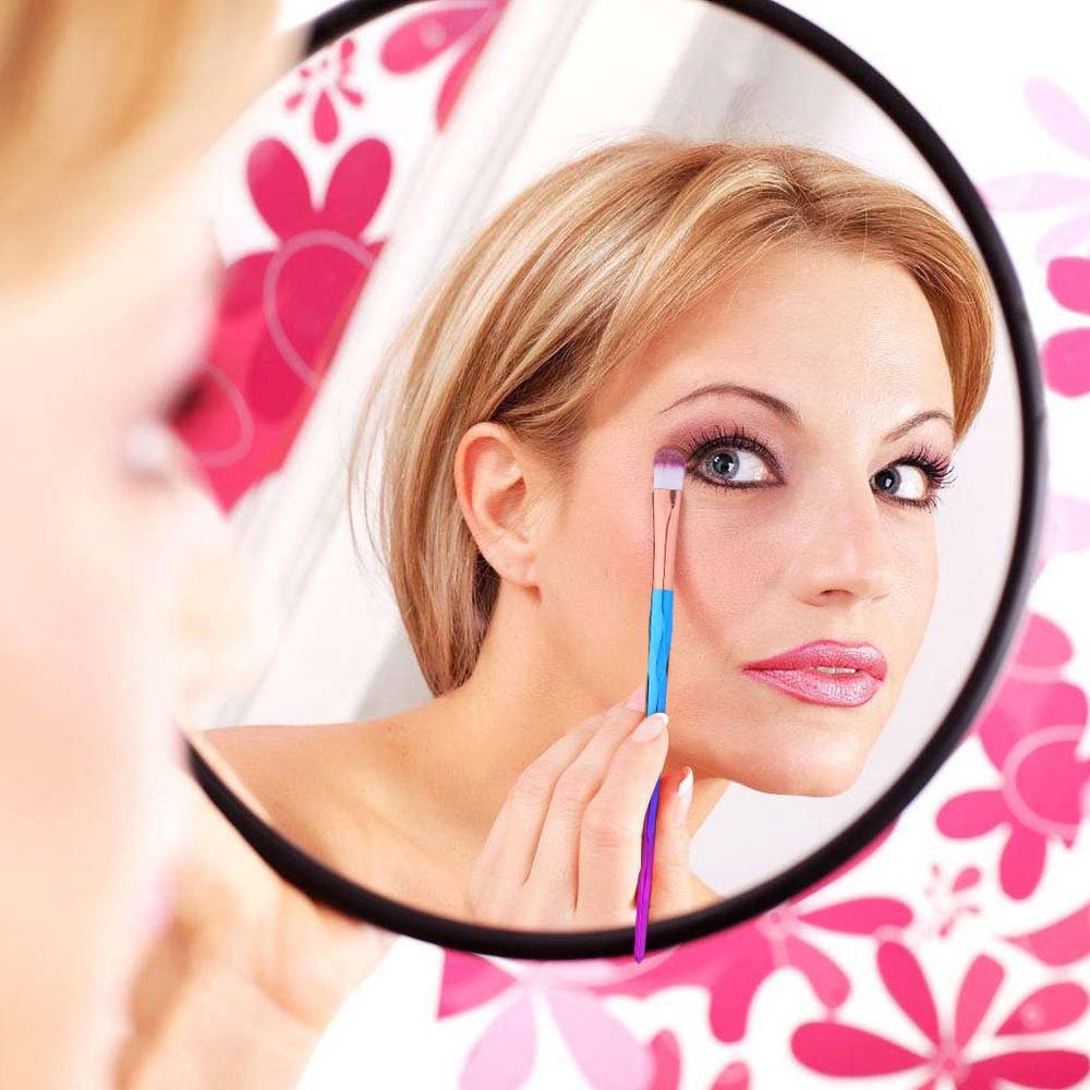 10Pcs Eye Shadow Brush Set Unicorn Eye Makeup Brushes for Shading or Blending of Eyeshadow Powder Eyebrow Highlighter Concealer Cosmetics Brush Tool