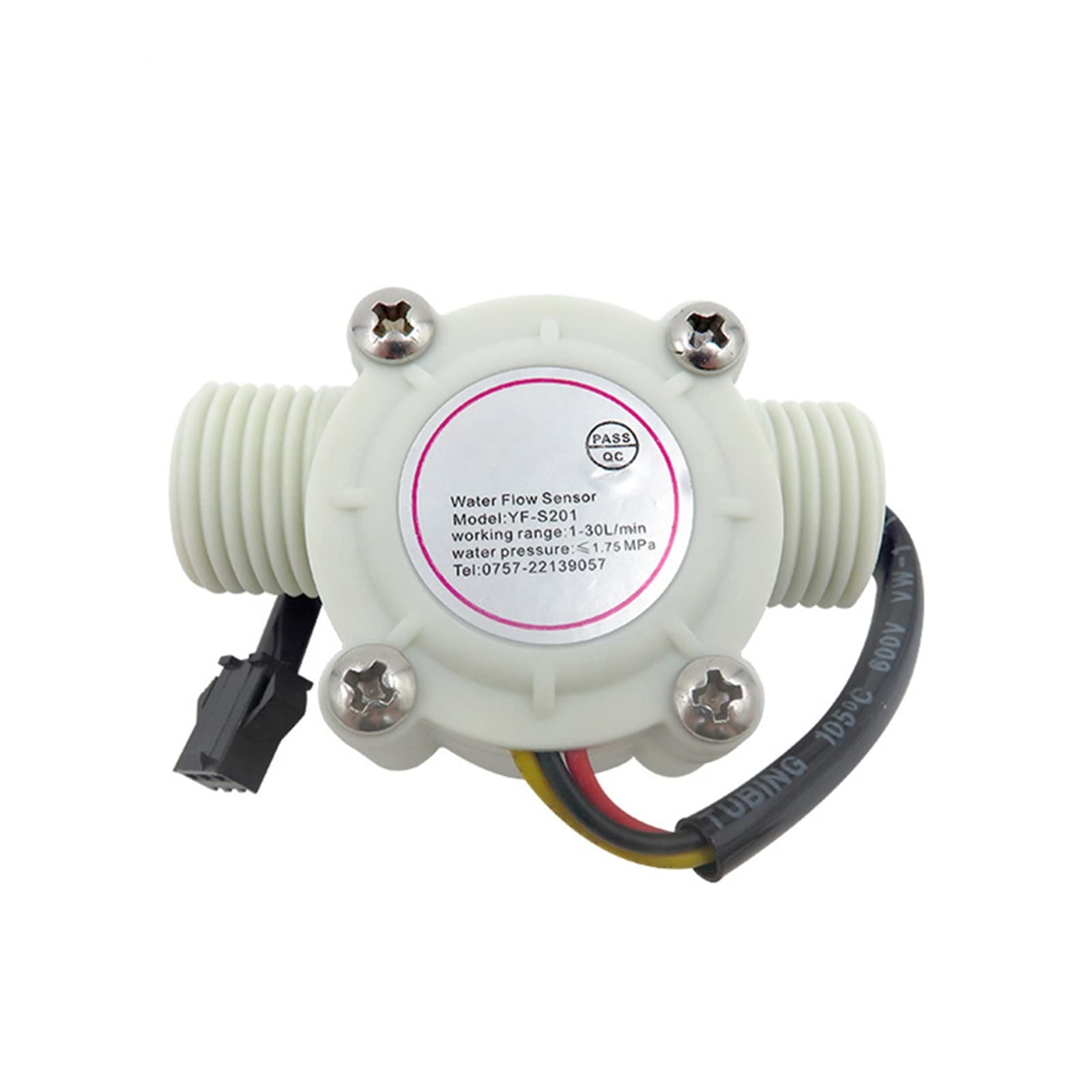 1/4" 3/8" 1/2" 3/4" Water Flow Sensor 1.75MPa Sensor Turbine Flowmeter DC5~18V Used to Measure The Flow of The Medium (Size : 3/8")