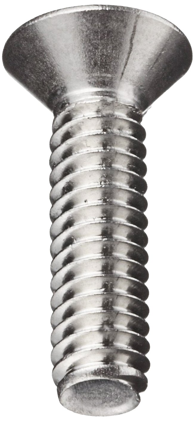 18-8 Stainless Steel Socket Cap Screw, Flat Head, Internal Hex Drive, Meets DIN 7991, 16mm Length, Fully Threaded, M6-1 Metric Coarse Threads (Pack of 100)