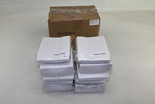 1000 pcs White CD DVD Paper Sleeves Envelopes with Flap and Clear Window