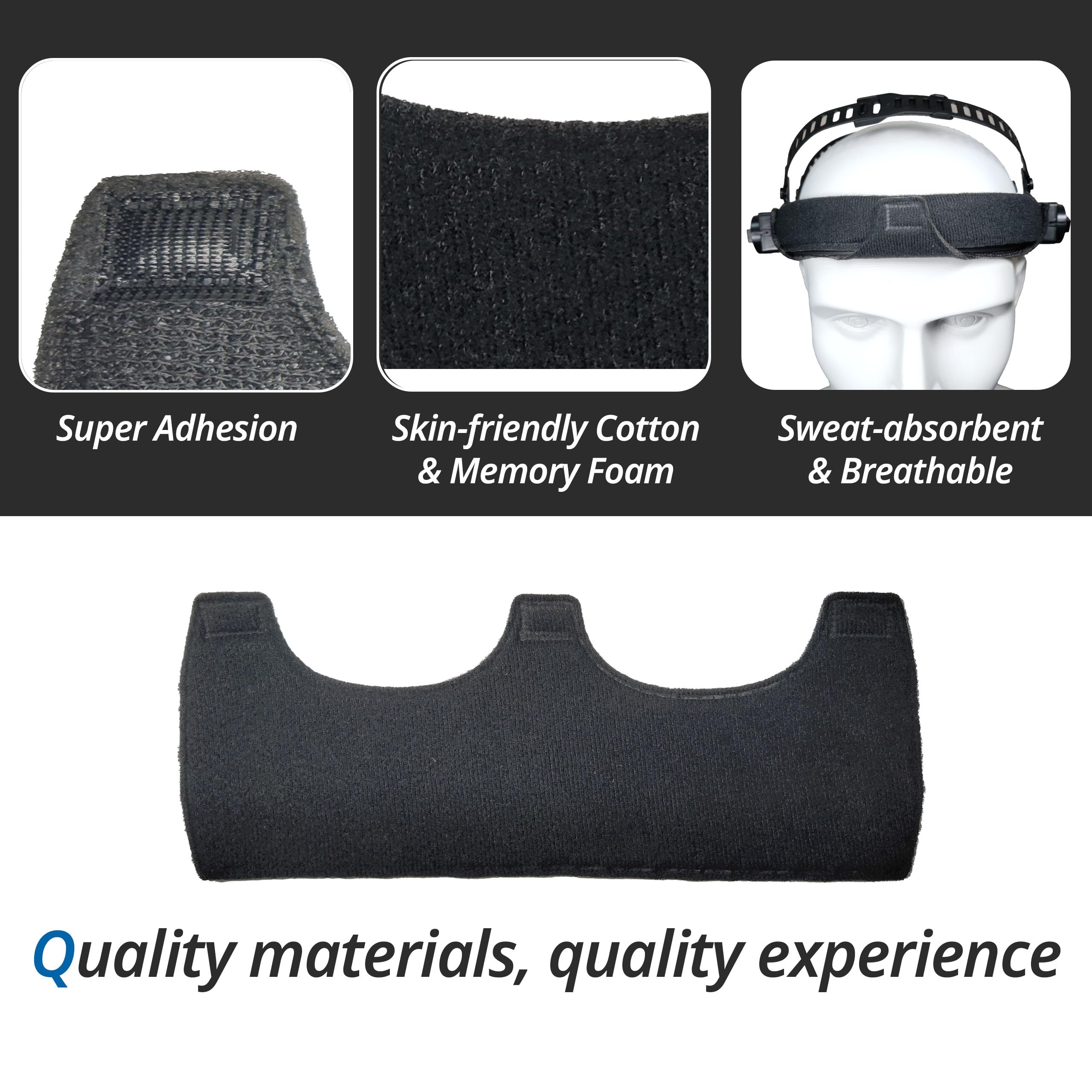 10 Pieces Hard Hat Sweatband, Washable Reusable Hard Hat Sweatband Liners for Hard Hat, Welding Helmet