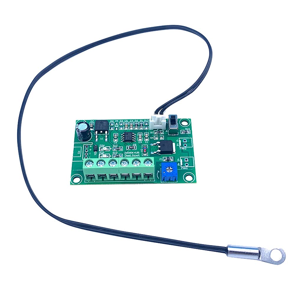 Abovehill PWM Fan Speed Controller, Adjustable Temperature Control Module 2A with Temperature Sensor for 12V/24V DC Fan