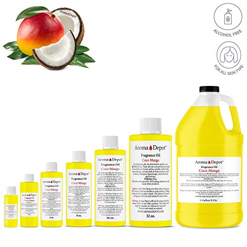 4 oz / 4 Ounce Coco Mango Unisex Perfume/Body Oil Our Interpretation, Premium Quality Uncut Fragrance Oil Soap, Candle Making & Incense