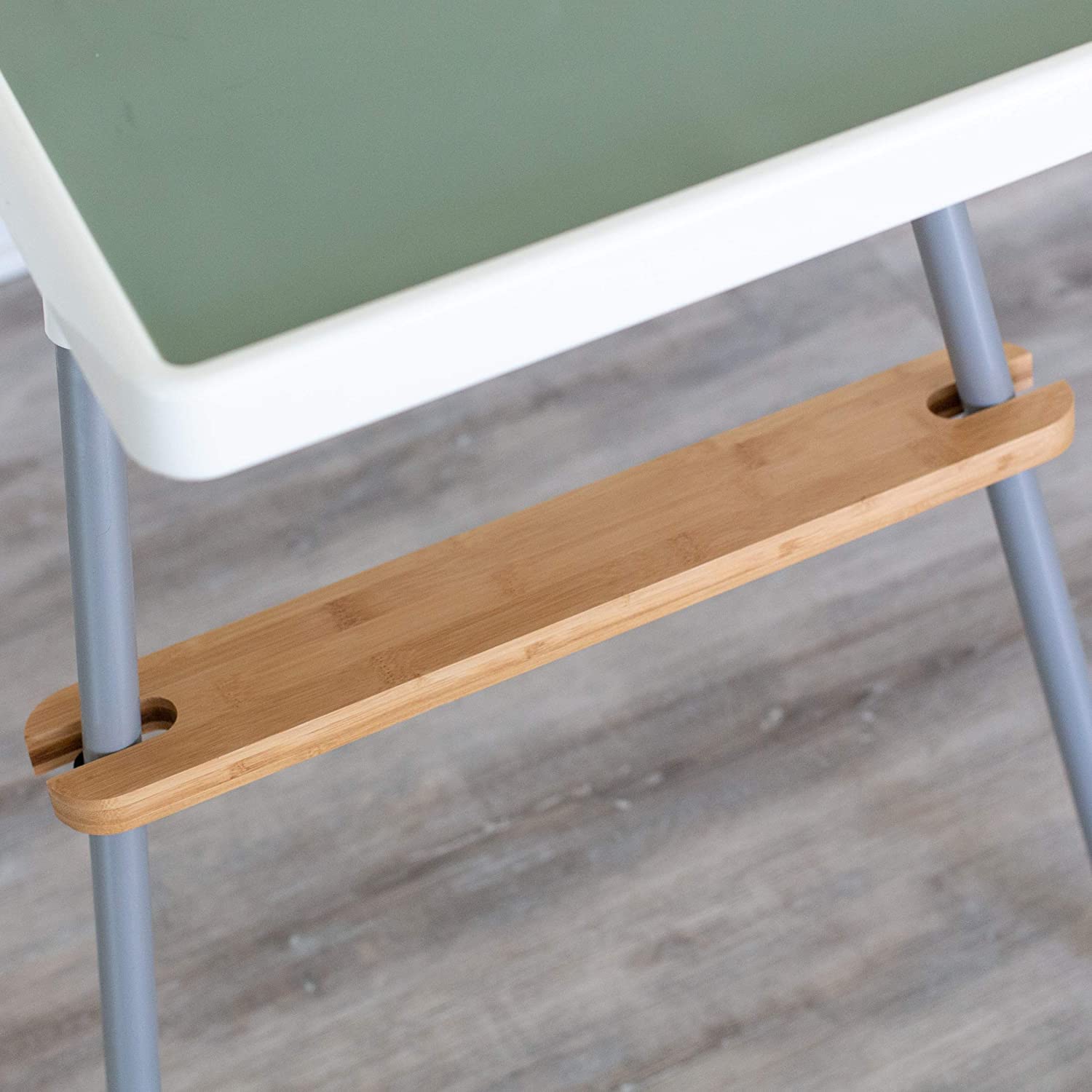 TLBB High Chair Footrest, Adjustable Height Natural Bamboo Baby Highchairs Pedal, Suitable for IKEA Antilop High Chair Footstool