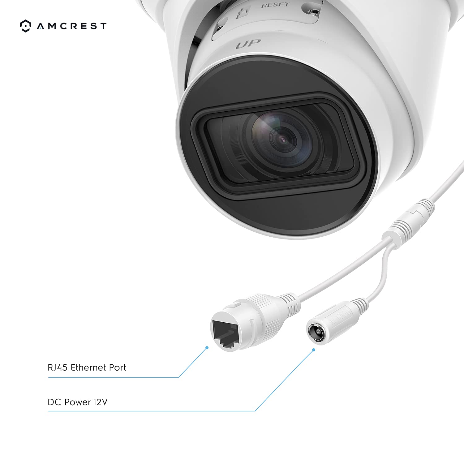 Amcrest 4K Optical Zoom IP Camera, Varifocal 8MP Outdoor POE Camera Turret, Security Camera, 2.7mm~13.5mm Lens, IP67 Weatherproof, MicroSD Recording (IP8M-VT2779EW)