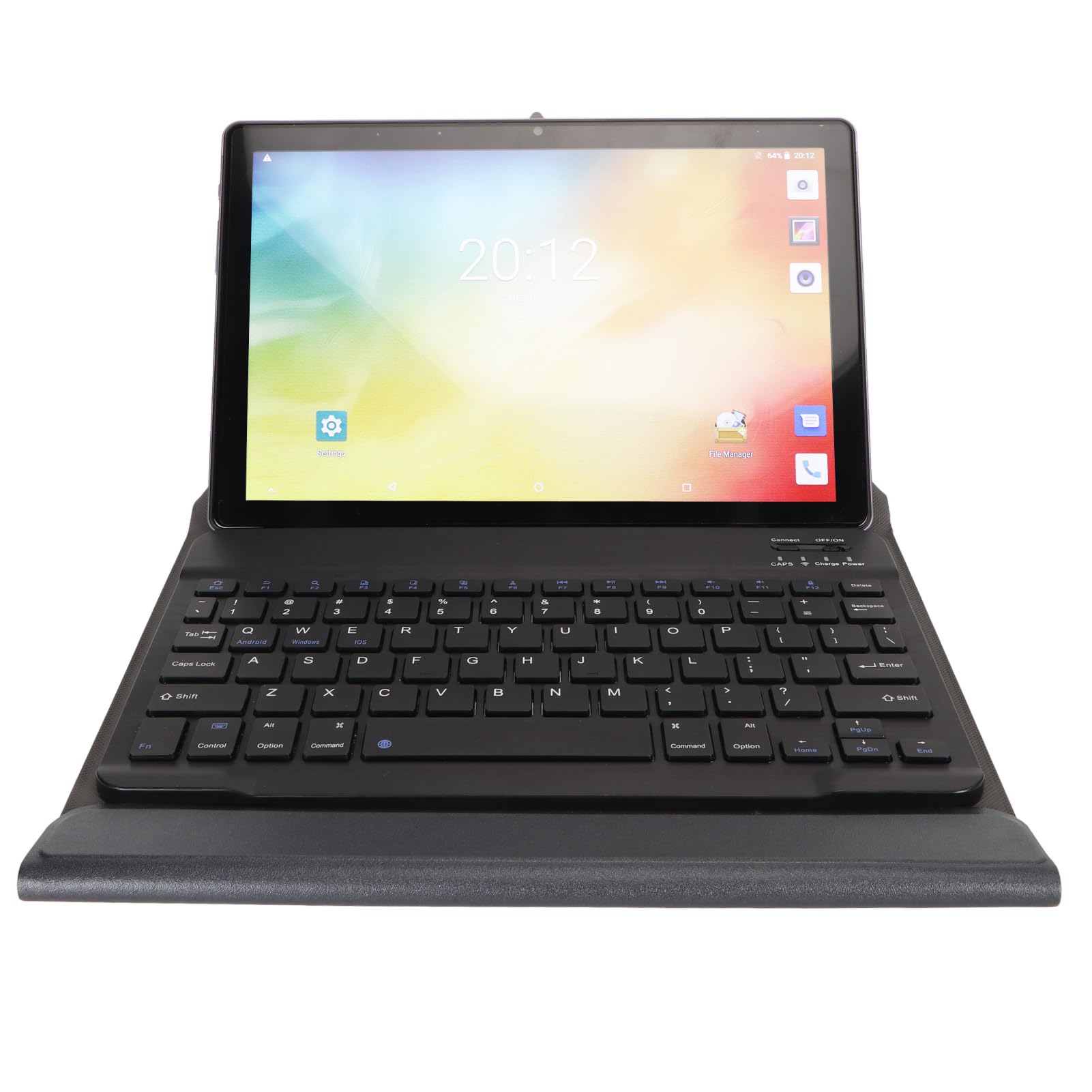 10.1in 2 in 1 Tablet with Keyboard, 12.0, 5G WiFi, 12GB RAM, 256GB ROM, Dual Camera, HD Gaming Tablet, BT, GPS, FM, Gravity Sensor, 100-240V (US Plug)