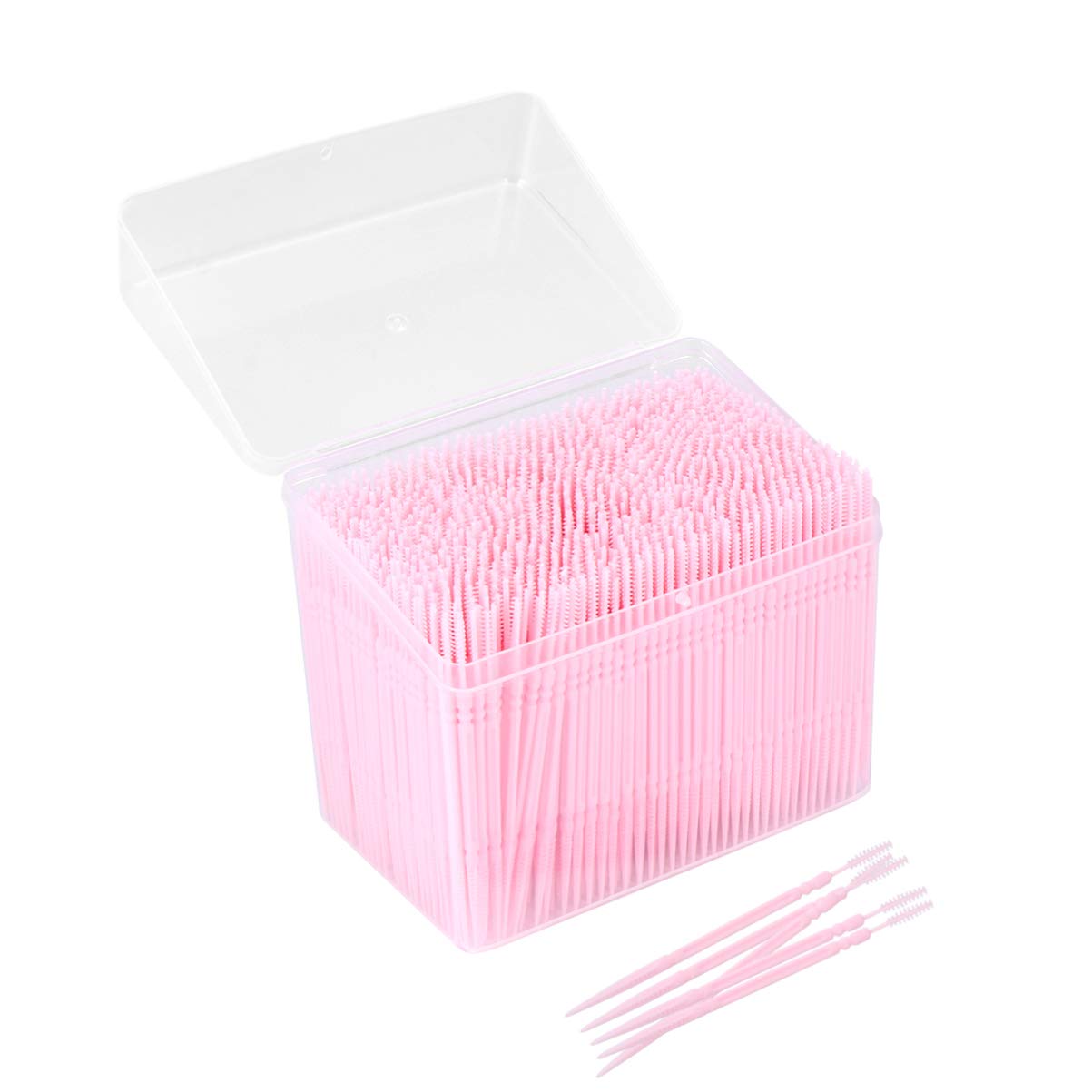 1000pcs Disposable Interdental Portable Plastic Toothpicks Oral Cleaner Stick Oral Gingival Dental Toothpicks Dental Flosser Pick (Random Color)