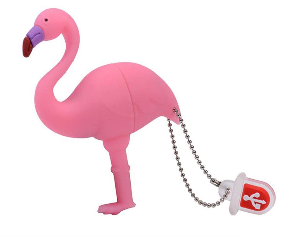 2.0 Pink Flamingo Bird 16GB USB External Hard Drive Flash Thumb Drive Storage Device Cute Novelty Memory Stick U Disk Animal