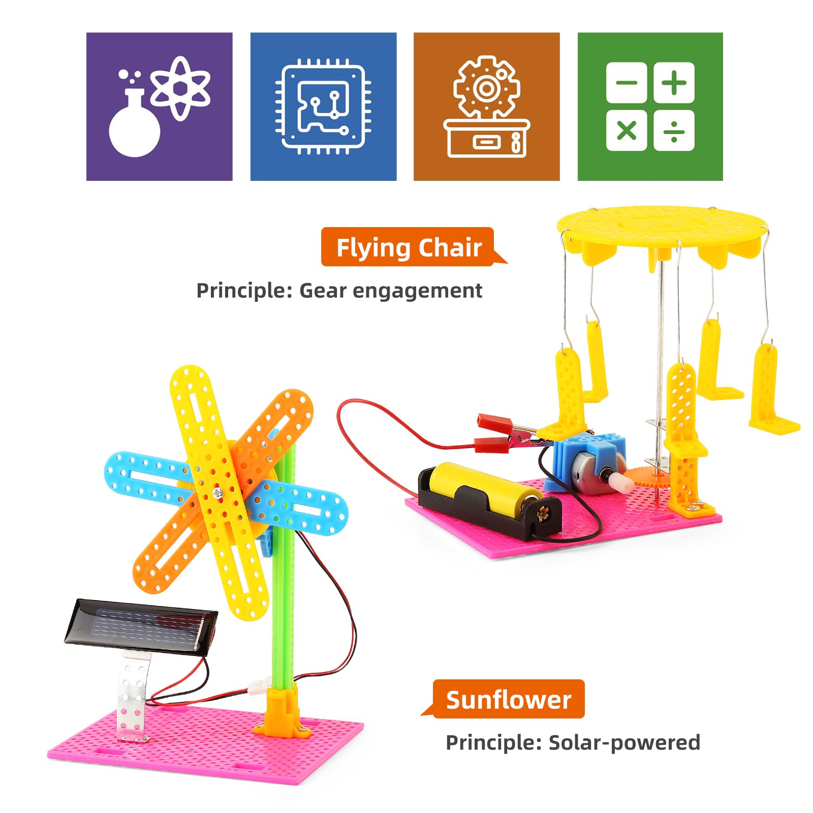 10 Set STEM Robot Kit for Kids 8-12, Boys Crafts for Girls Age 6-8, Science Kits for 8-10 Year Old